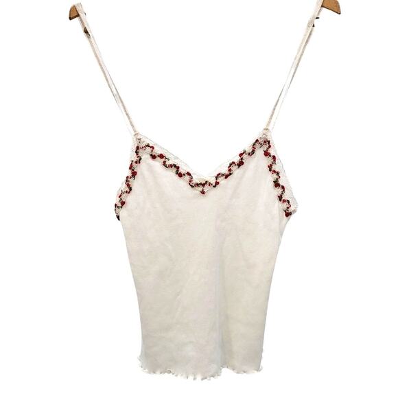 Victoria's Secret | Tops | Y2k Coquette Lace Embroidered Floral ...